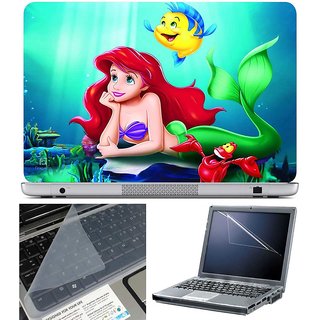 Finearts Laptop Skin Little Mermaid With Screen Guard And Key Protector ...