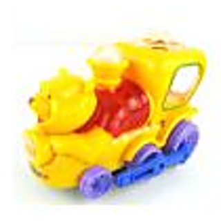 Winnie the Pooh plastic toy electric toy train Colorful light music ...