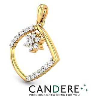 Buy Candere Diamond Pendant In 18K Yellow Gold (Design 102) Online ...