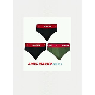 Buy amul macho hi- cut men brief (pack of 3) Online @ ₹279 from ShopClues