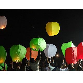 5pcs Pack Sky Lantern Wish Glow Lantern