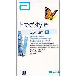 Buy 100 Test Strips For FreeStyle Optium H Glucose Monitoring System ...