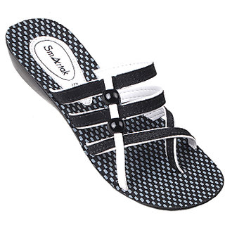 VKC Smartak Black Slippers for Women-427