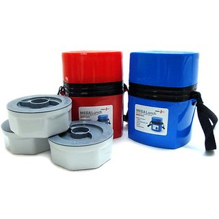 Buy ks Corporate Gift Mega Lunch Box 3 Container Online @ ₹349 from ...