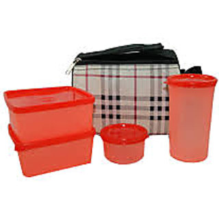 Topware Lunch Box With 4 pcs. Food Grade Containers and Insulated Bag ...