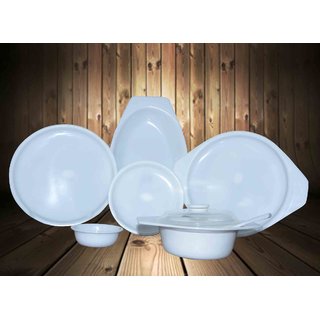 Buy Unbreakable White Acrylic Dinner Set Online @ ₹5900 from ShopClues