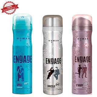 Buy Engage Women Combo Deo Buy 2 Get 1 Free (Spell+Drizzle+O'Whiff ...