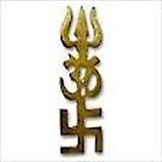 Buy Astrology Goods Tri Shakti Yantra (swastik Om Trishul Symbol ...