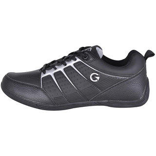 Globalite Men's Spyder X Black/Silver Running Sport Shoes GSC0121