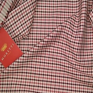 Buy CHECK SHIRT 100 COTTON UNSTITCHED FABRIC BY MORETTI ITALY Online ...