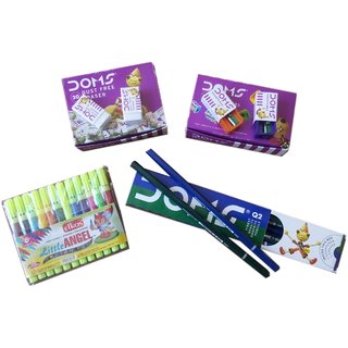 Buy Doms Pencil Eraser sharpener School set Online @ ₹329 from ShopClues