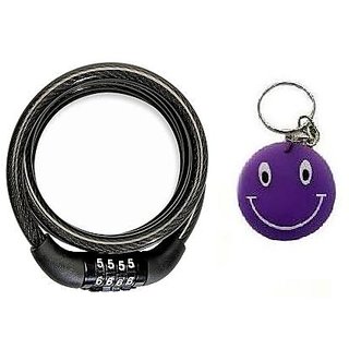 Heavy Duty Multi-Purpose Chain Cable Number Lock With Free Smiley Key ...