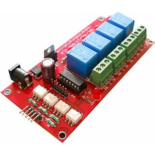 Buy 4 Relay Interfacing Board Isolated 12V ULN2003 IC and MCT2E IC for ...