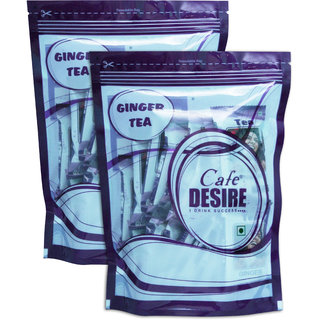 Buy Certified Cafe Desire Instant Ginger Tea 20 Sachets Each(Pack of 2 ...