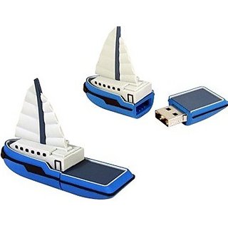 Microware Fancy Boat Yacht Ship Shape 4GB Pen Drive