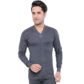 Buy Amul body Warmer V Neck Grey Cotton Thermal Vest Online @ ₹360 from ...