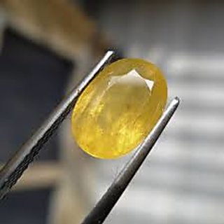 8.25 ratti Jupiter or This is pukraj stone yellow sapphire stone ...