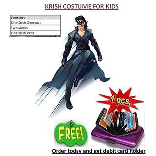 Superhero Krrish Krish kid Fancy Dress Costume & As Birthday B'day Gift ...
