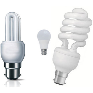 Buy 12 W,15 W White Led Bulb (Set Of 2 Piece Cfl Spiral + 15 W 2Piece ...
