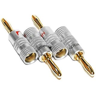 4 Pcs Nakamichi 24K Plated Gold Audio Banana Plugs Speaker Cable Connectors In India - Shopclues ...