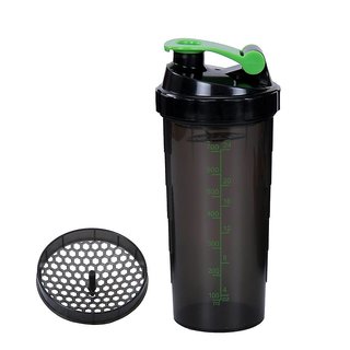 Black gym and sports Shaker sipper Bottle with spring to shake (700 ML ...