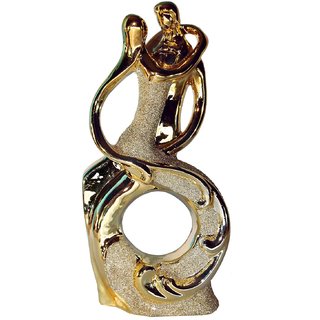 Buy Valentine Gifts Romantic Love Couple Sculpture Lovers Statue Golden ...