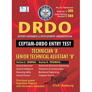 Buy DRDO CEPTAM ENTRY TEST Technician A Senior Technical Assistant B ...