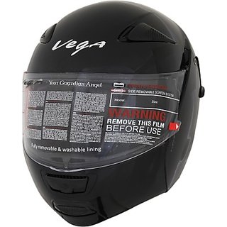 Buy Vega Boolean Motorsports Helmet - M (Gloss Black) Online @ ₹1745 ...
