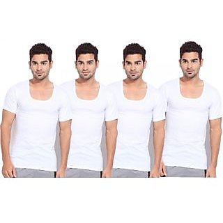 Buy Pack Of 4 Shakti Mens Vest Half Sleeve Cotton Banians Online @ ₹399 ...