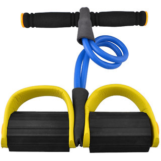Rubber pull exerciser slimmer tummy trimmer