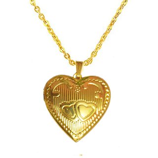 Buy Men Style New Design Love Gold Alloy Heart Locket Pendent For Men ...