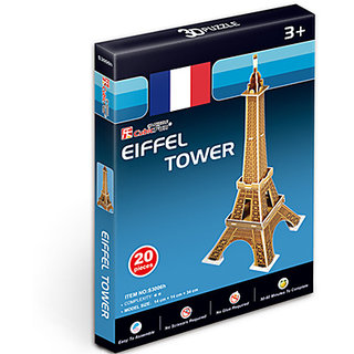 Buy Cubic Fun 20 -Pieces 3D PUZZLE EIFFEL TOWER MODEL SCULPTURE Online ...