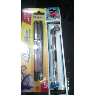 Rotomac 3G Refillable Roller Pen Pack of 3