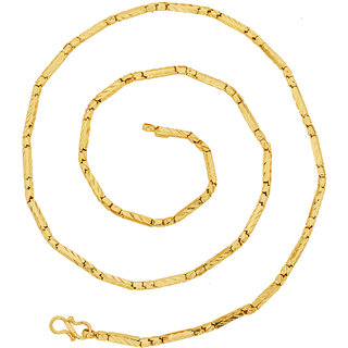 Buy The Jewelbox 3D Pipe Traditional 22K Gold Plated 23.7 IN Chain for ...