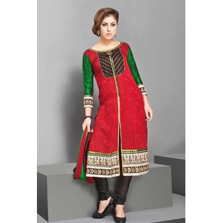 Shop Maroon Colour Thread Embroidered Koti Style Salwar Suit Online ...