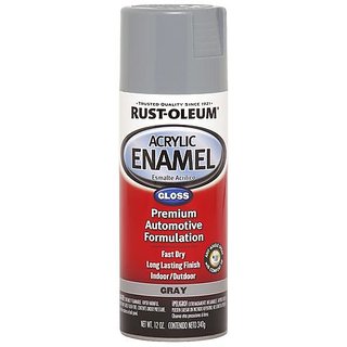 Buy Gloss Gray Acrylic Enamel Spray Paint for Automotive - 340 Grams ...