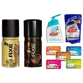 Buy New Dhamaka Combo - Two Axe Deo + Lifebouy Handwash and Refill ...