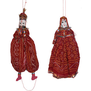 Buy Rajasthani Red Puppet/Kathputali Online @ ₹150 from ShopClues
