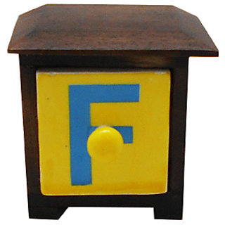Buy Moksha Sheesham Wooden Chest With Ceramic Drawers And Alphabet ...