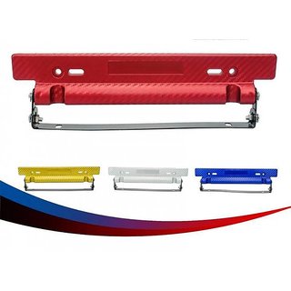 Buy Red-Carbon Fiber Adjustable Rotating Number Plate Auto License ...