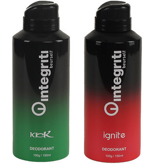 Buy INTEGRITI Multicolor Pack of 2 Deodorant Online @ ₹398 from ShopClues