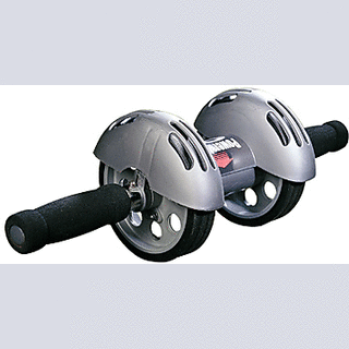 PowerStretch Exercise Dual Wheel Slim Trim Abdominal Exercise Roller ...