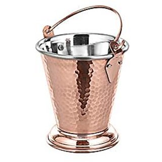 Buy Copper Factory Handcrafted Hammered Bucket Small Online @ ₹710 from ...