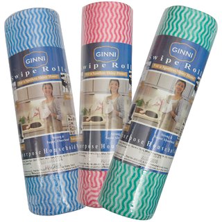 GINNI Non Woven Fabric roll-Kitchen swipe roll (pack of 3) (50 sheets ...
