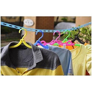 Buy 5Meter Cloth drying rope Windproof Retractable Rope Laundry hanger ...
