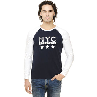 Buy Rigo Men's Blue Round Neck T-Shirt Online @ ₹799 from ShopClues