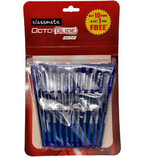 Buy ITC Classmate Octoglide Gel Pen Pack of 10, BLUE Online @ ₹83 from ...