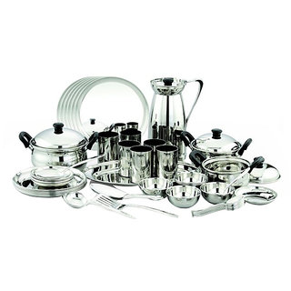 Buy Pigeon Sparkle Stainless Steel Dinner Set - 51 Pcs Online @ ₹4200 ...