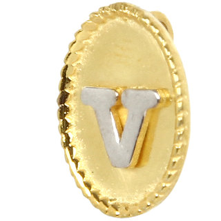 Buy Silverwala Gold Plated 'V' Letter Pendant Locket For Men And Women ...