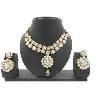 Buy White Stone Bridal Necklace Set By My Design Online @ ₹299 from ...